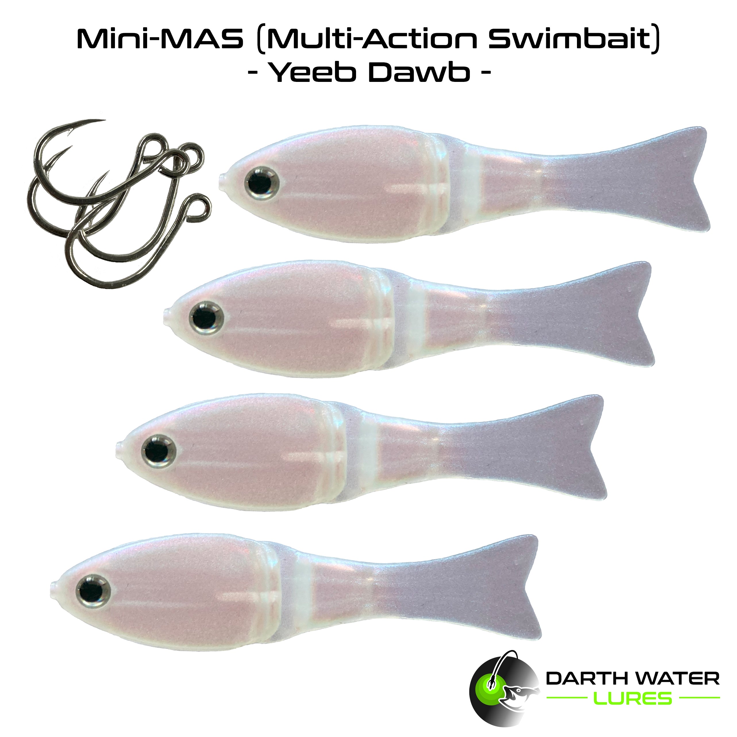 Mini-MAS (Multi-Action Swimbait) - Yeeb Dawb - 2.25" long, 4 Pack ...